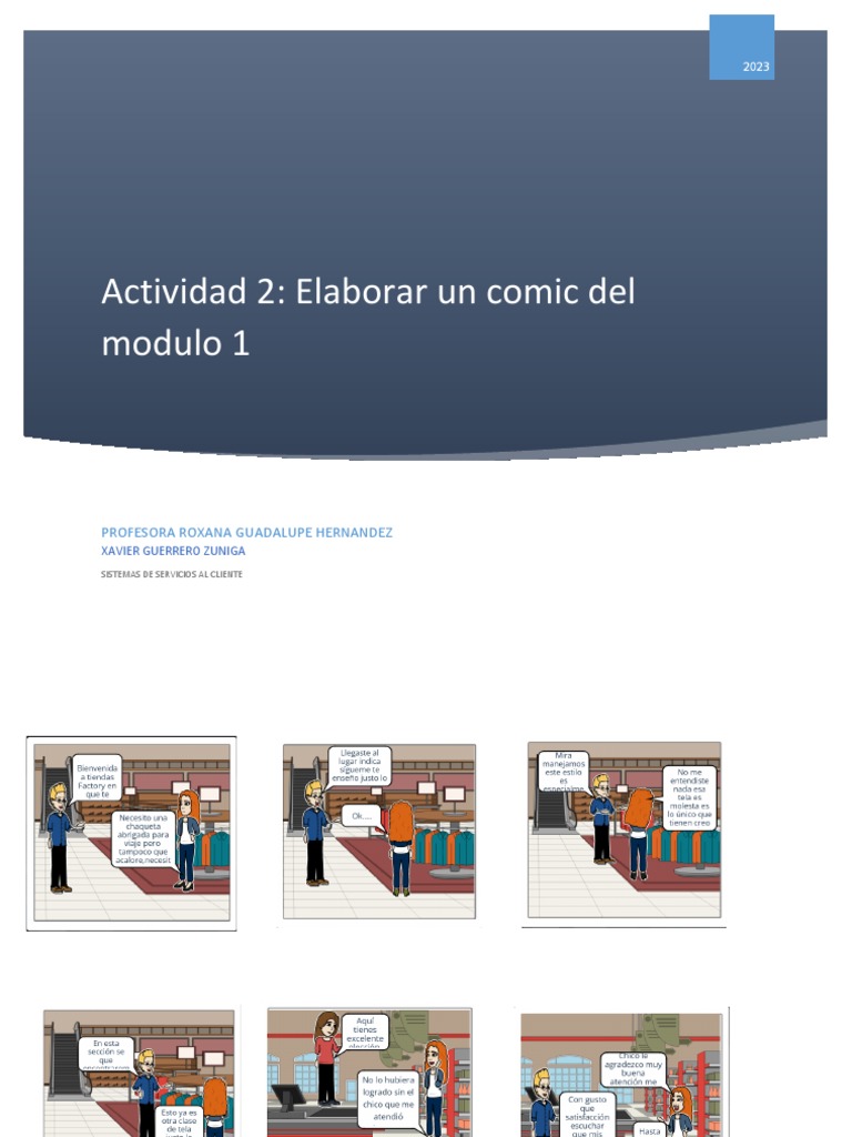 Actividad 2 Elaborar Un Comic Del Modulo 1 | PDF