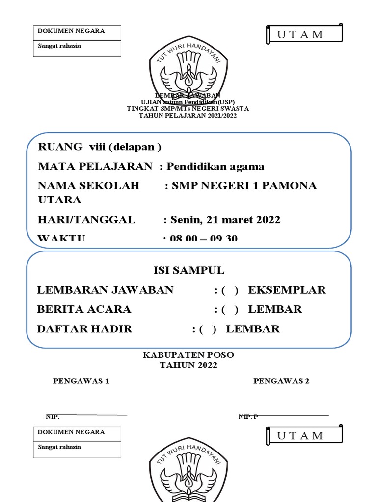 Sampul Ujian Usbn | PDF
