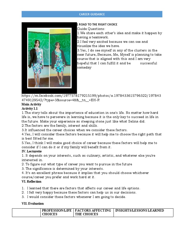 1 Road To The Right Choice | PDF | Teachers | Underemployment