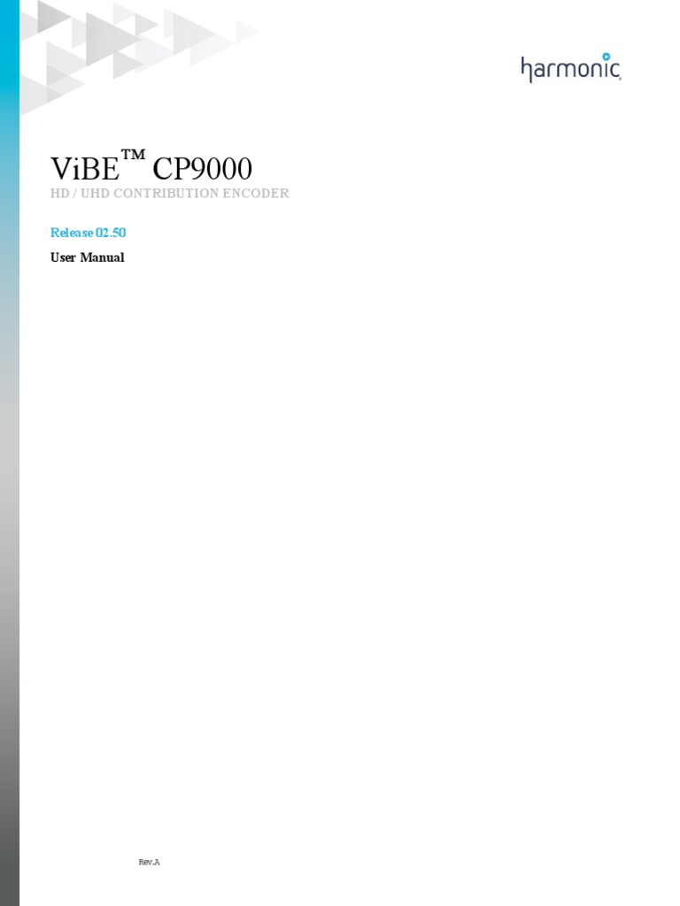 VIBECP9000 UserManual v02.50 RevA | PDF | Information And Communications Technology | Video