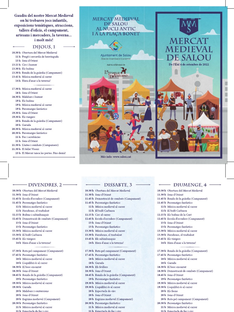Triptic Mercat Medieval de Salou 2022 | PDF