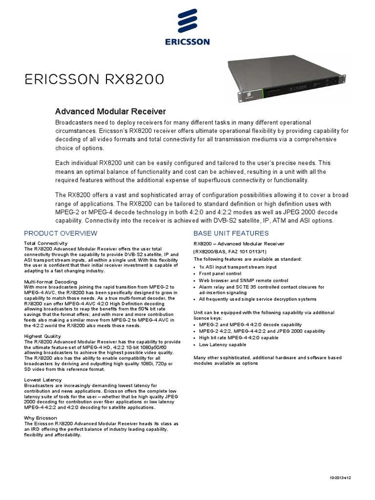 RX8200 Receiver Update | PDF | Digital Audio | High Definition Television