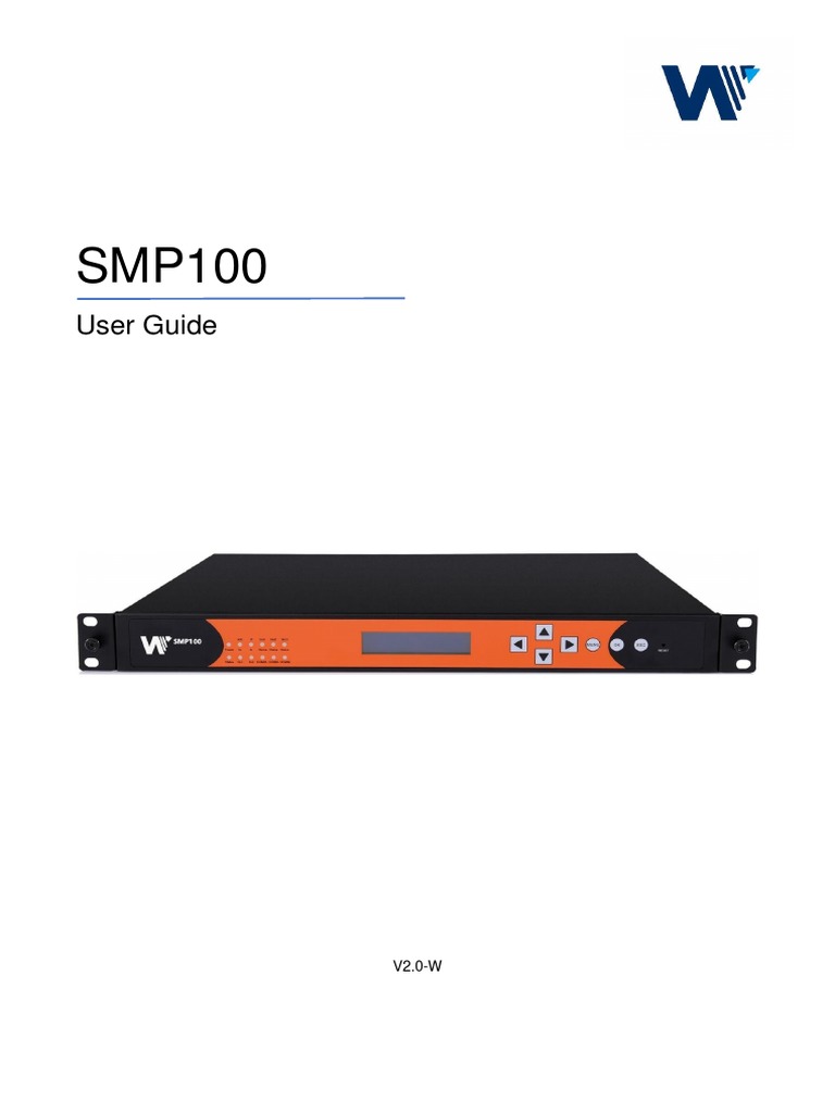 SMP100 v2.0 W UserGuide EN 20170630 | PDF | Menu (Computing) | Port (Computer Networking)
