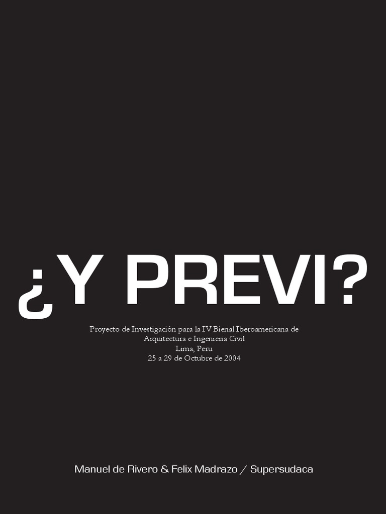 Proyecto PREVI en Lima: Vivienda Social | PDF | Lima | Vivienda pública