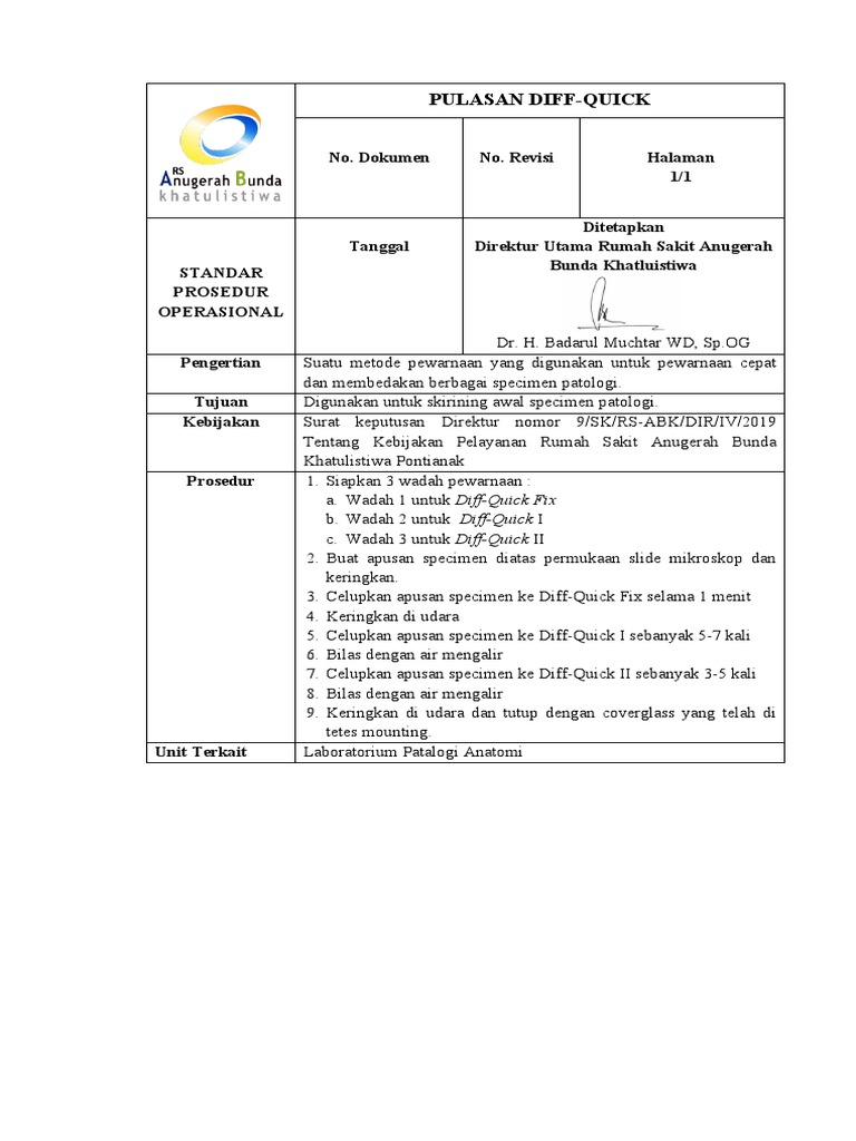 Spo Pewarnaan Diffquick | PDF