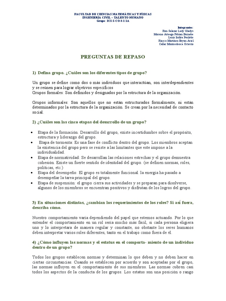 Deber Grupal 3 - Parcial 2 - Talento Humano | PDF | Pensamiento | Comportamiento