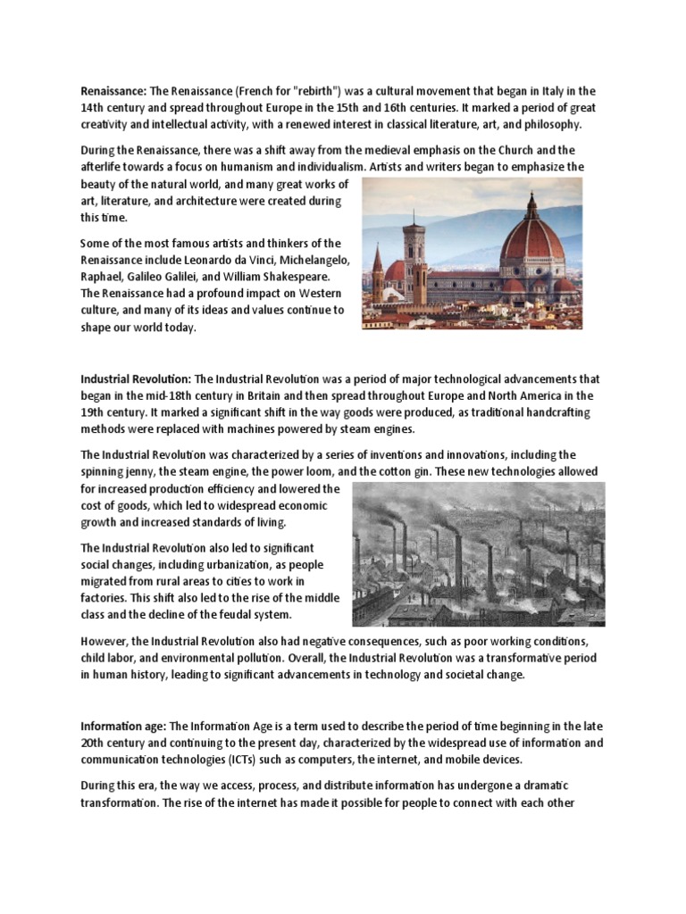 Tes | PDF | Information Age | Industrial Revolution