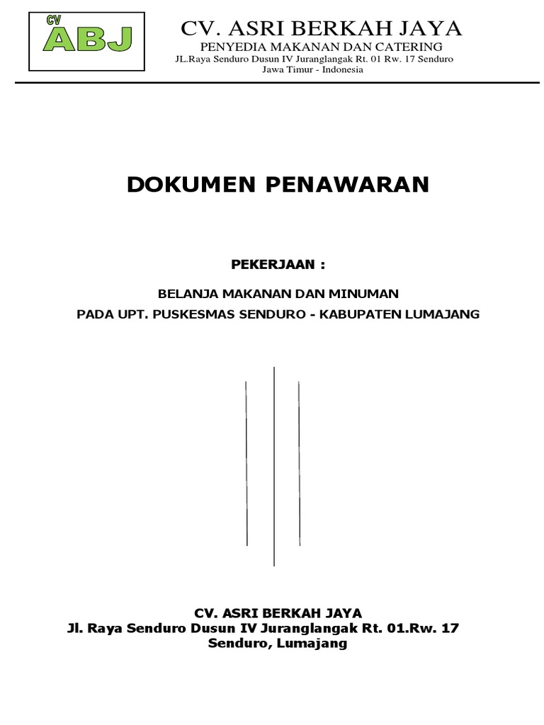 Dokumen Penawaran CV.asri BERKAH JAYA 2022 | PDF