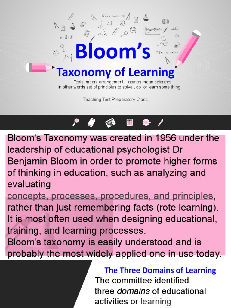 Blooms Texonomy | PDF | Behavioural Sciences | Cognitive Science