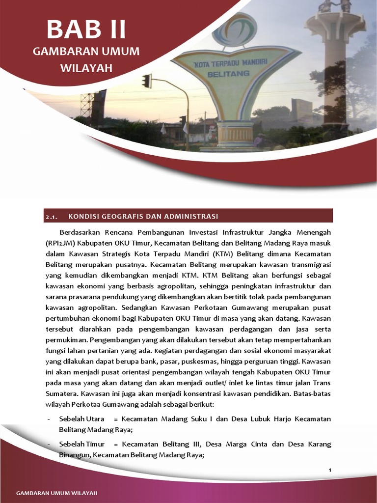 Bab 2 - Gambaran Umum Wilayah | PDF