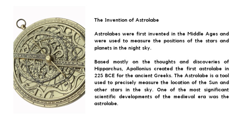 Invention of the Astrolabe by Apollonius | PDF