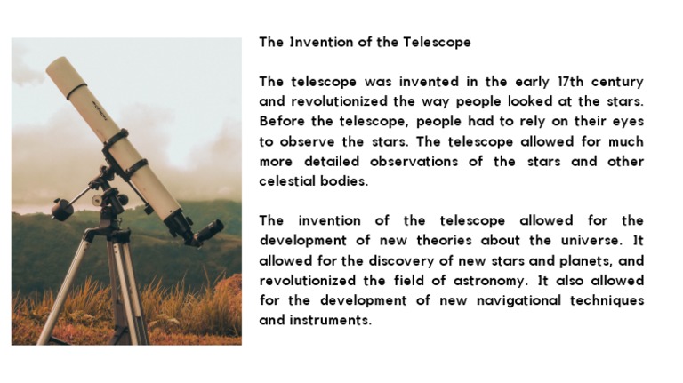 Invention of Telescope | PDF