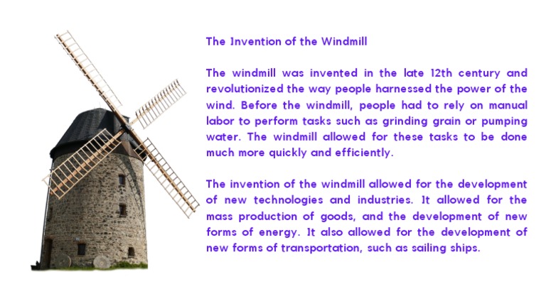 Invention of Windmill | PDF