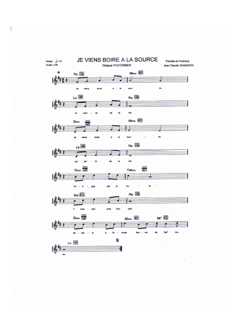 Je Viens Boire A La Source | PDF