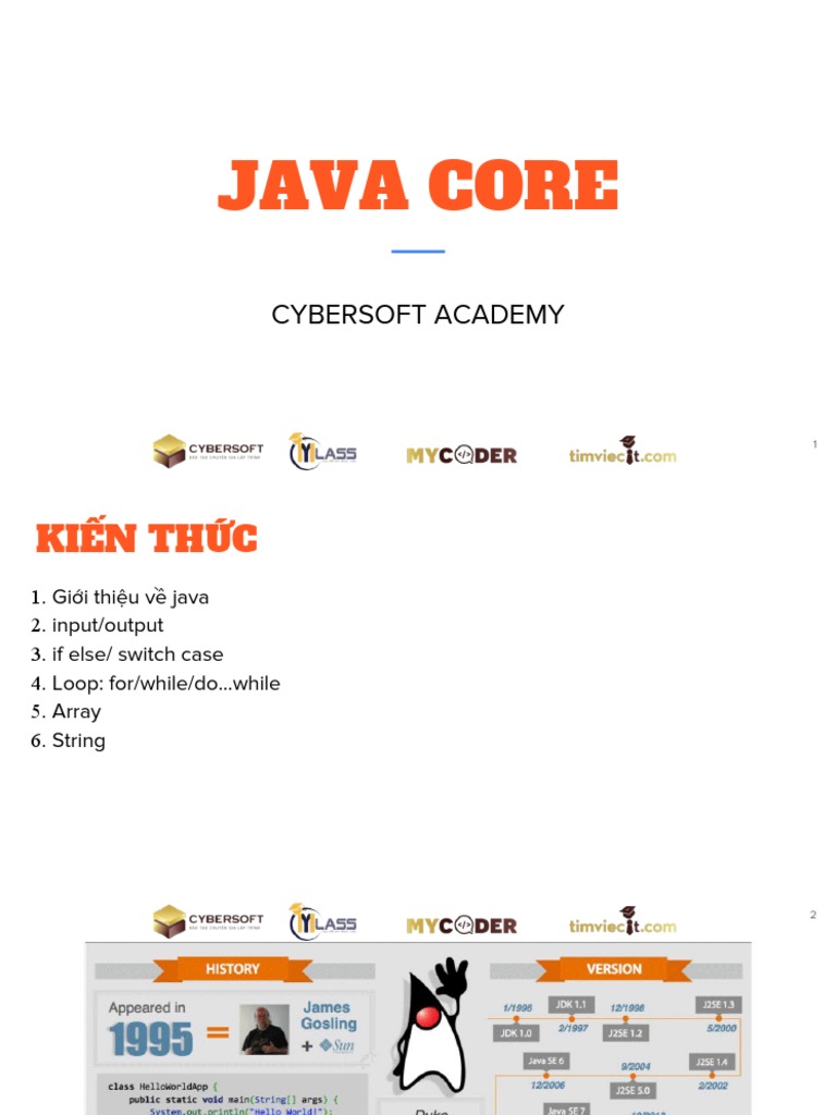 14 03 2022 09 42 53 8 Buoi 1 Java Core | PDF