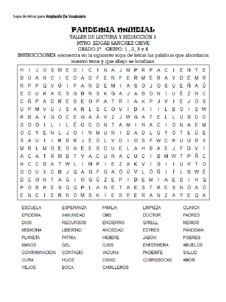 Crucigrama Ampliación de Vocabulario TLR2 2S 22-23 | PDF