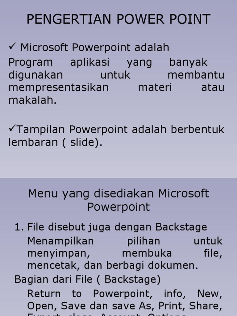Pengertian Power Point | PDF