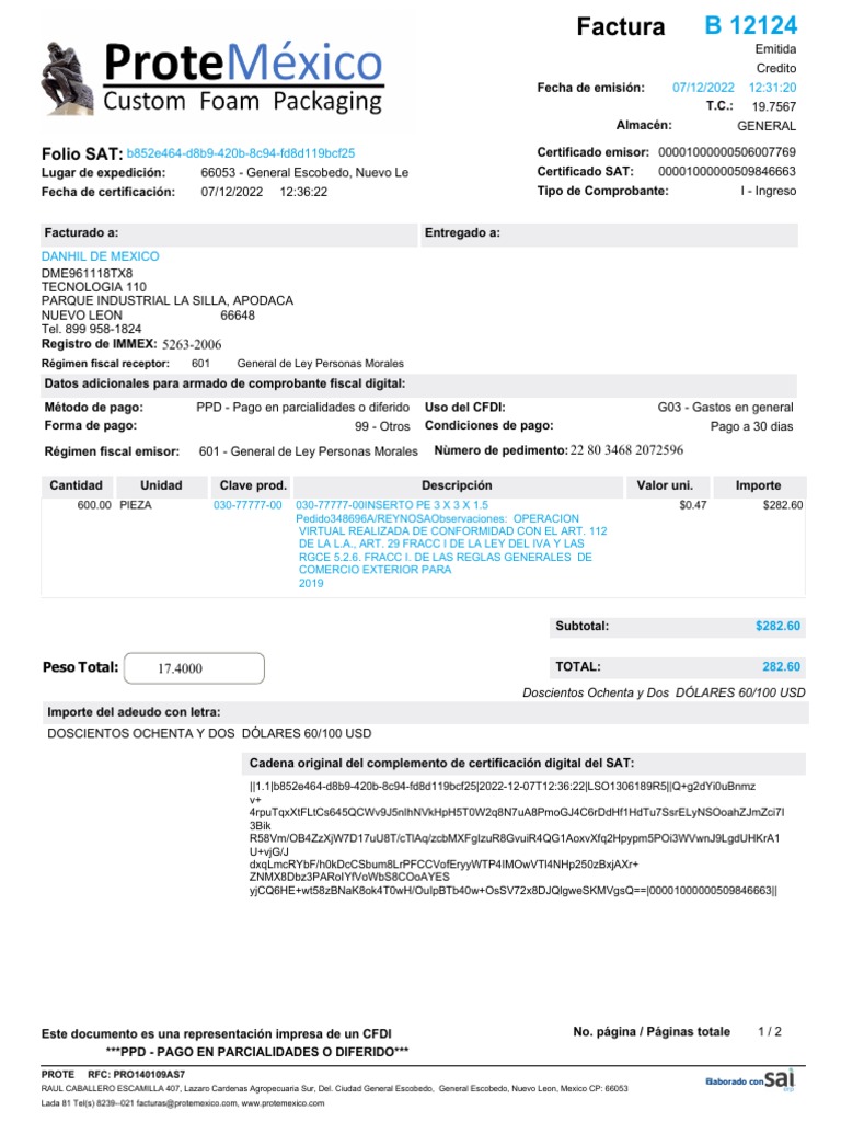 Folio SAT:: Régimen Fiscal Receptor | PDF