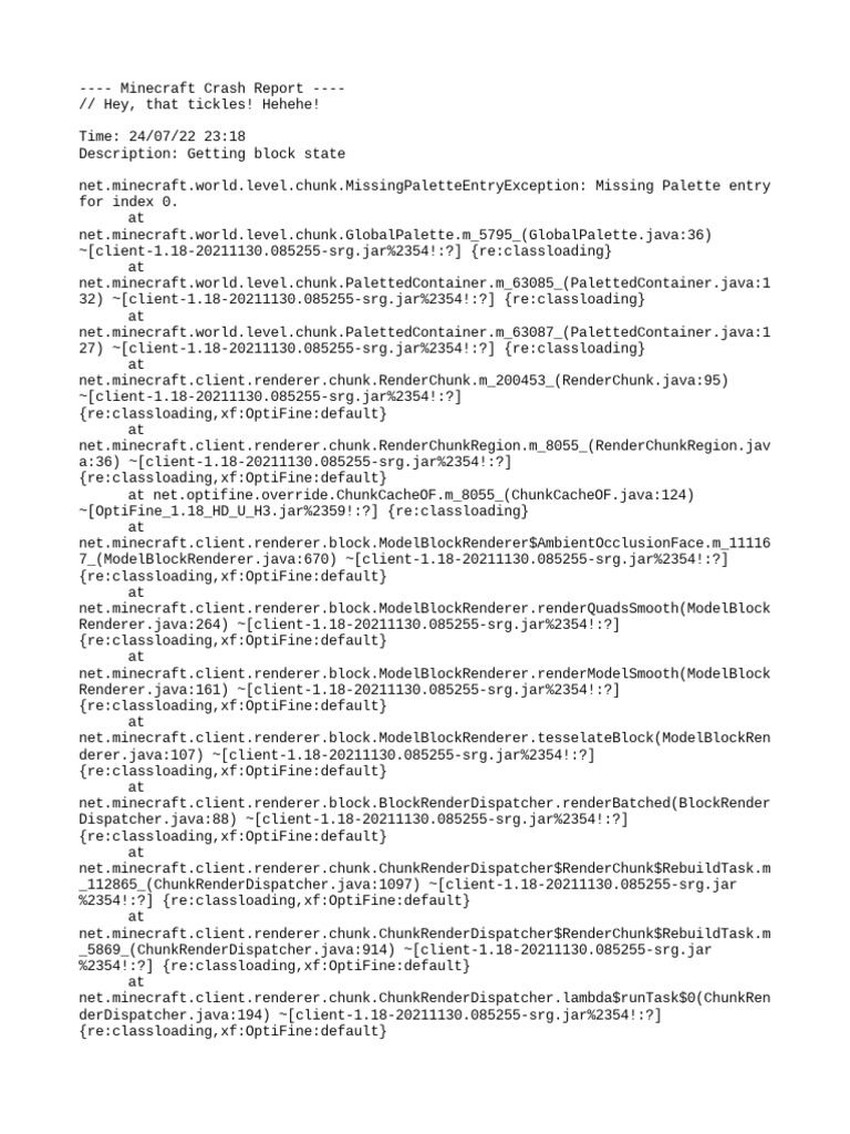 Minecraft Crash Debugging Guide | PDF | Computer Hardware | Computer Engineering