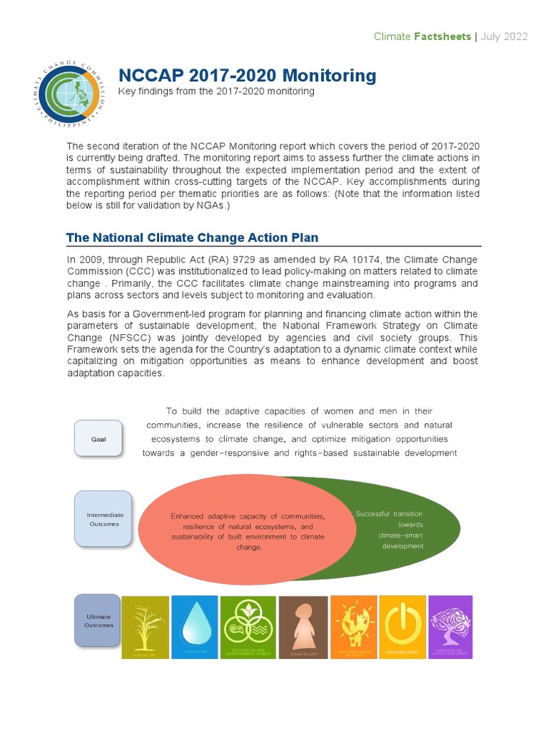 Factsheet NCCAP 2017-2020 | PDF | Protected Area | Climate Resilience