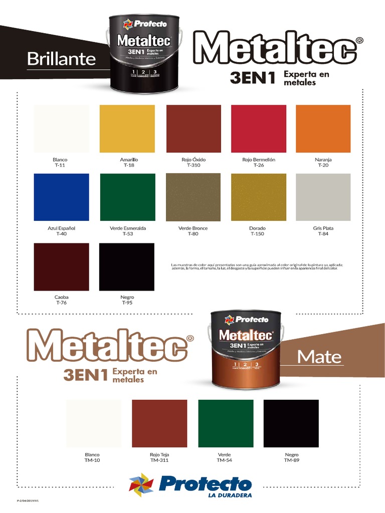 Colores Metaltec 3en1 | PDF
