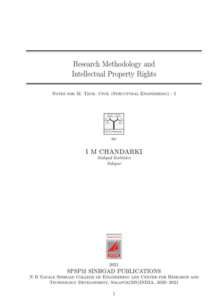 RM Ipr Book Imc Chandarki | PDF | Deductive Reasoning | Logic