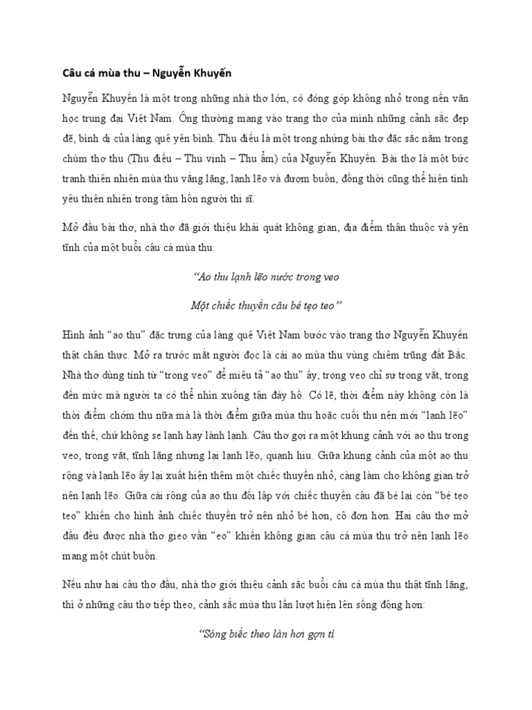 Cauc Amu at Hu Nguyen K Huyen | PDF