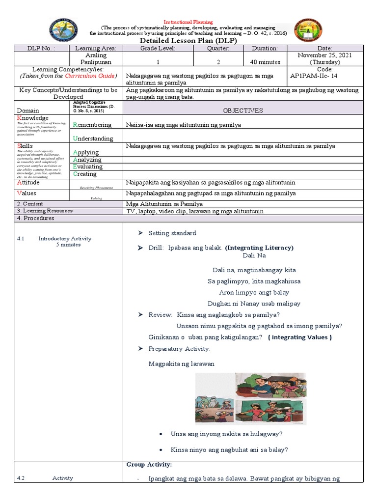 CO1 Instructional Planning Edited | PDF