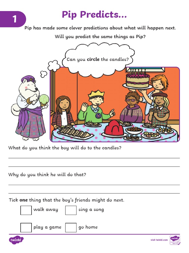 Pip Predicts Activity Sheets | PDF Pip Predicts Activity Sheets | PDF