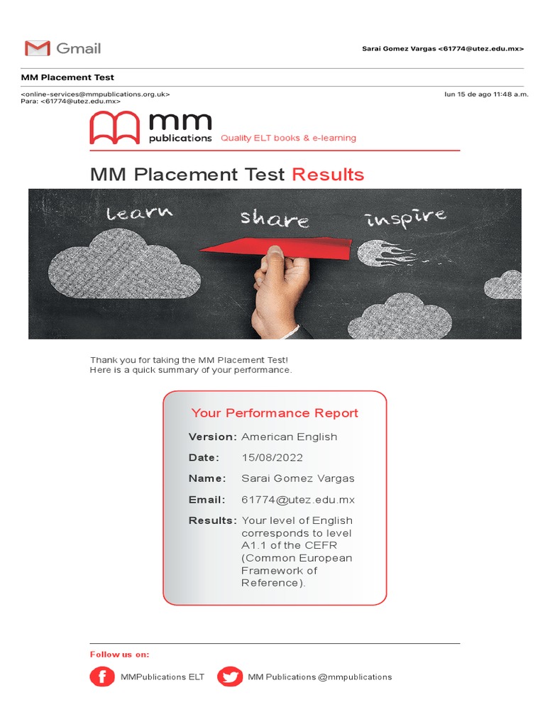 MM Placement Test 3 | PDF