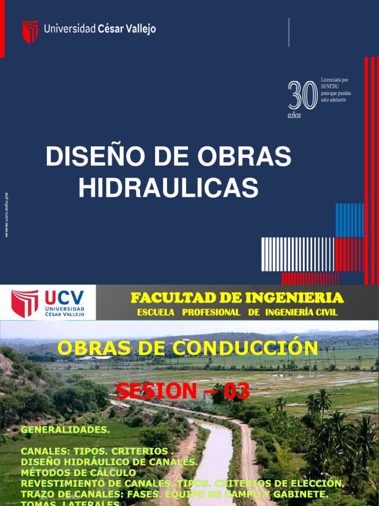 Sesion 02 2023-0 Estructuras Complementarias Canal Ok | PDF | Canal | Turbulencia