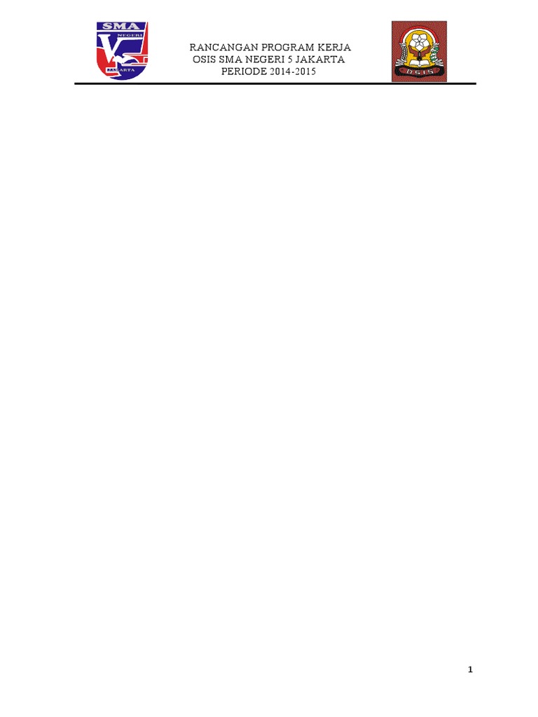 Format Proker OSIS Sampe Sekbid 5 | PDF