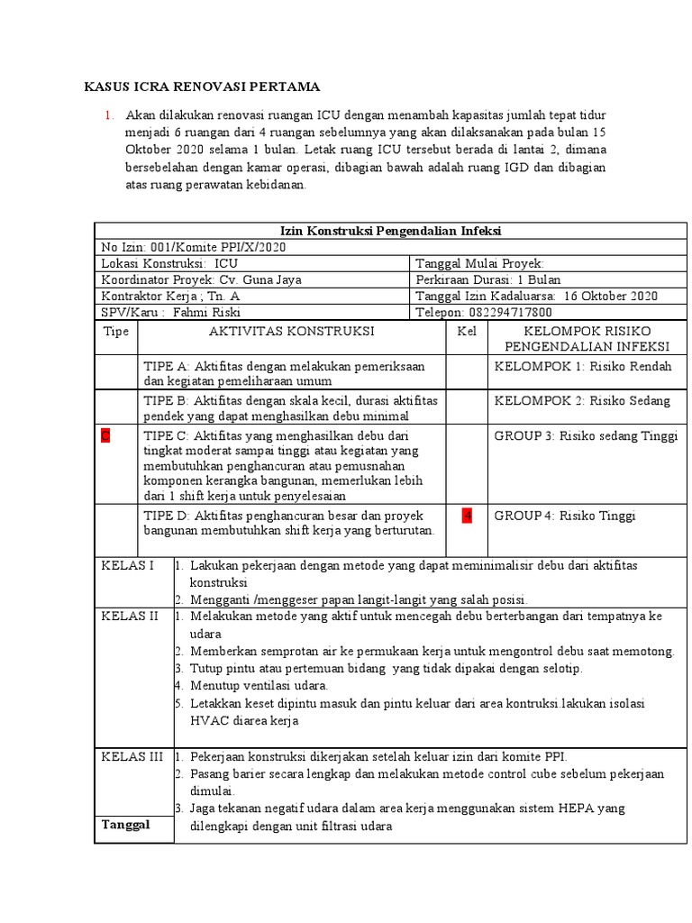 KASUS ICRA RENOVASI Rev | PDF