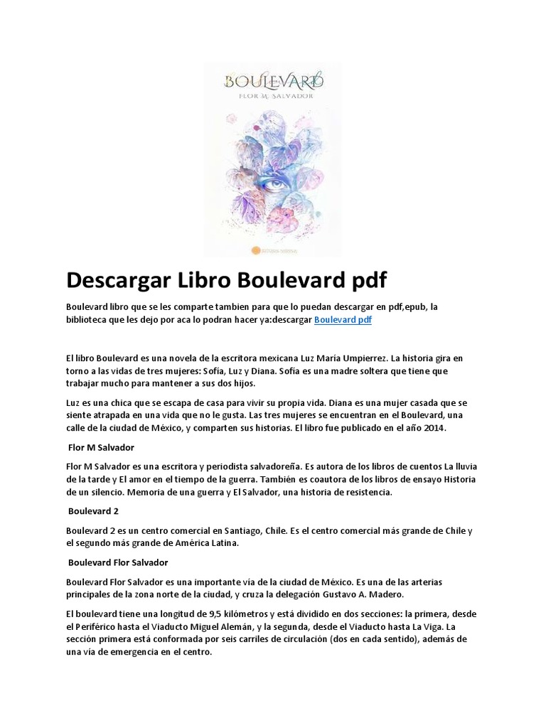 Descargar Libro Boulevard PDF | PDF | Trastorno mental | Sicología