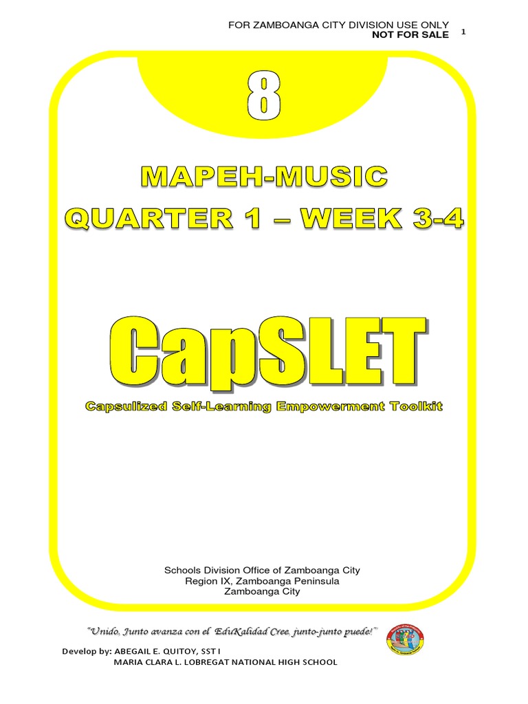 Music8 Q1 W3-4 Quitoy-Abegail-E | PDF | Musical Instruments | Entertainment