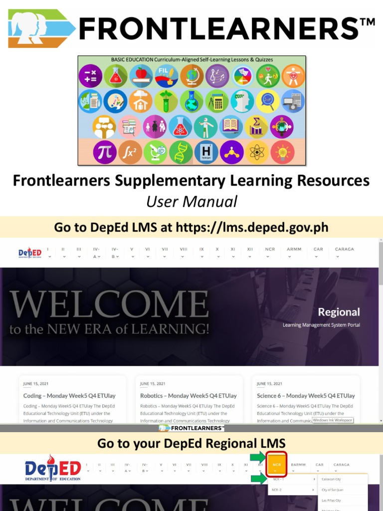 Frontlearners Manual For DepEd LMS | PDF | Career & Growth | Language ...