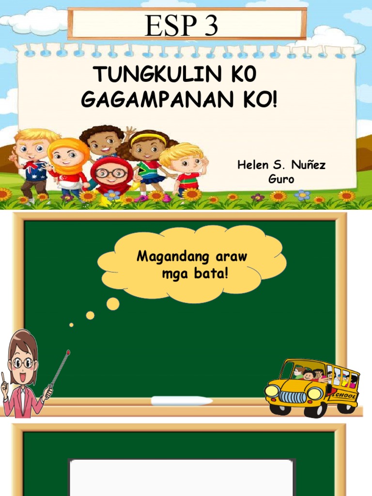 q3. Esp3 Tungkulin Ko Gagampanan Ko Final | PDF