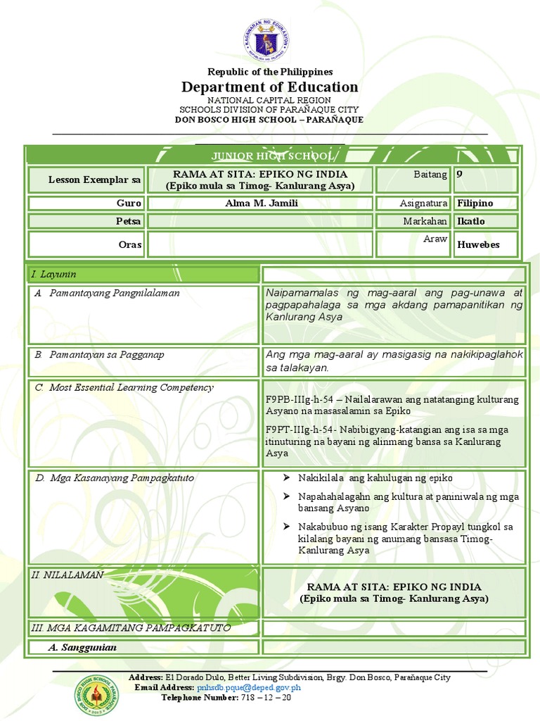 LESSON-EXEMPLAR | PDF