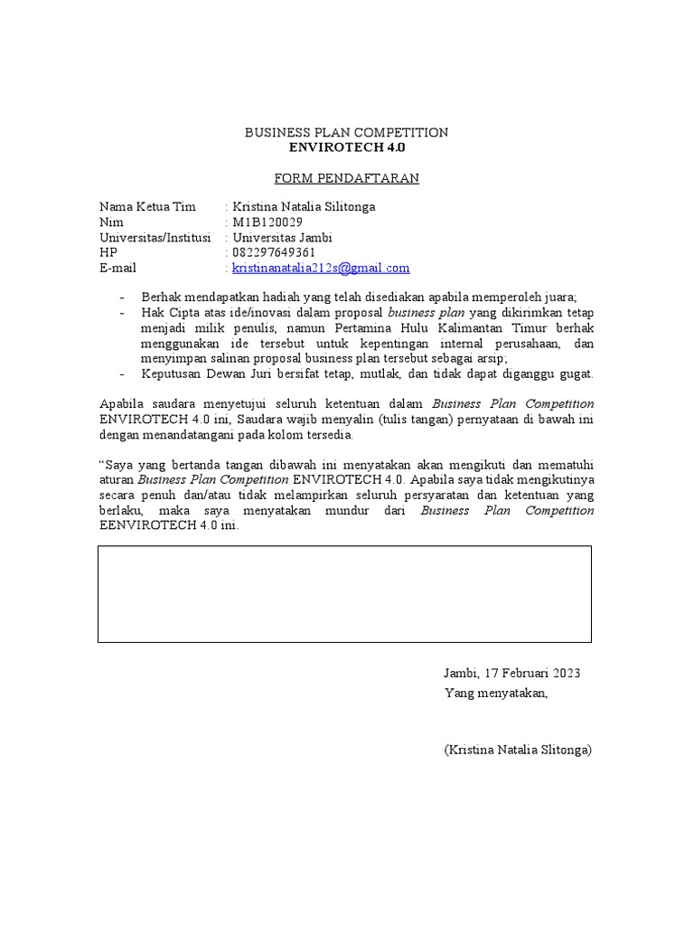 Business Plan Competition | PDF