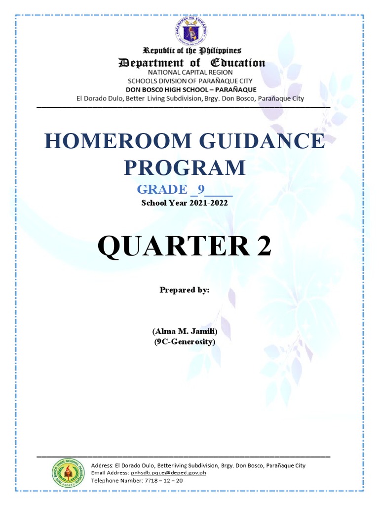 2ndquarter HGP Narrative Report Sy2021 2022 | PDF | Learning | Decision ...