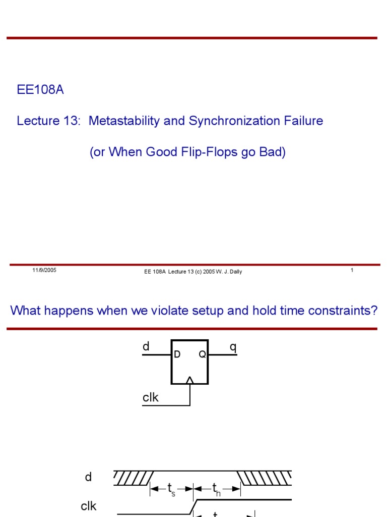 Lect 9 Metastability-Blackschaffer | PDF | Digital Technology | Electrical Engineering
