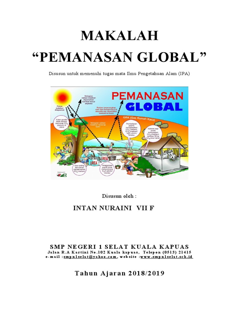 Makalah Pemanasan Global (Intan Nuraini) | PDF