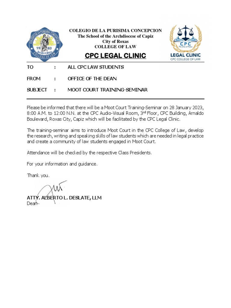 NOTICE-TO-ALL-CPC-LAW-STUDENTS Sample | PDF