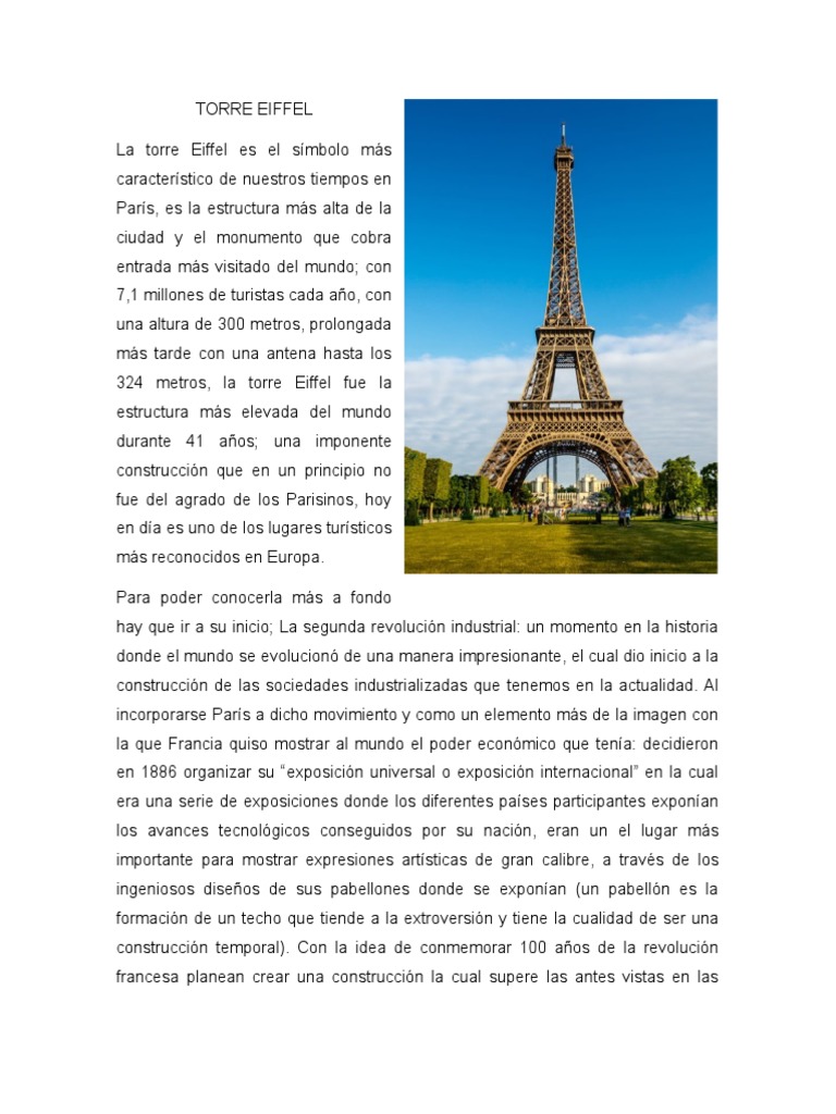 Torre Eiffel | PDF | Torre