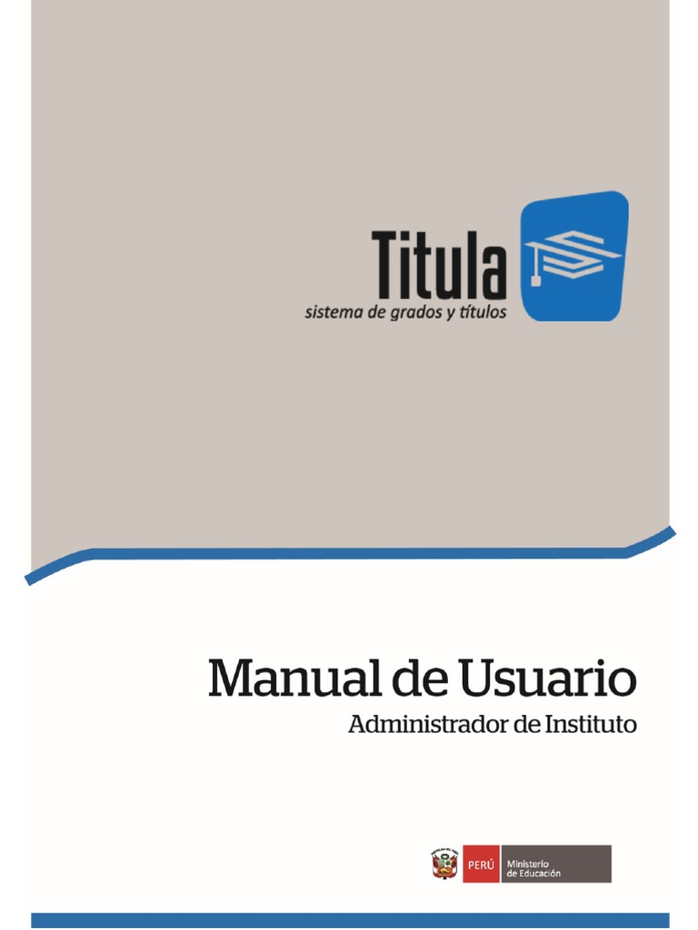 MCVS-O1-3131 Manual de Usuario - Administrador Instituto-TITULA v3.0 ...