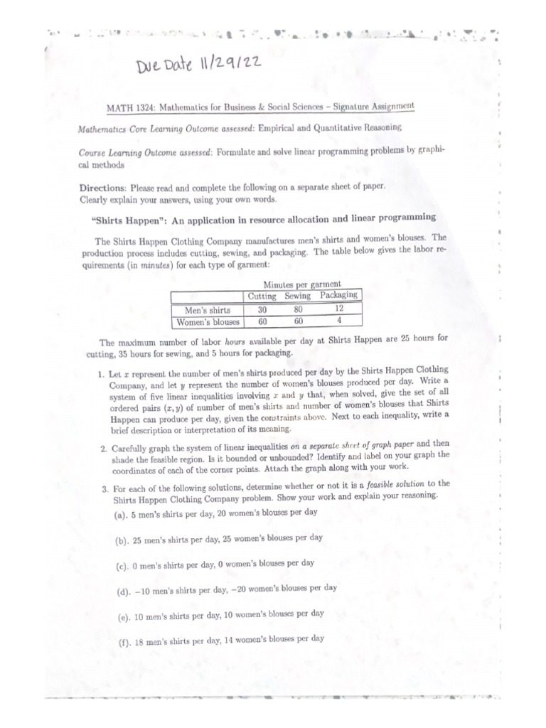 Linear Optimization - Graph Method | PDF