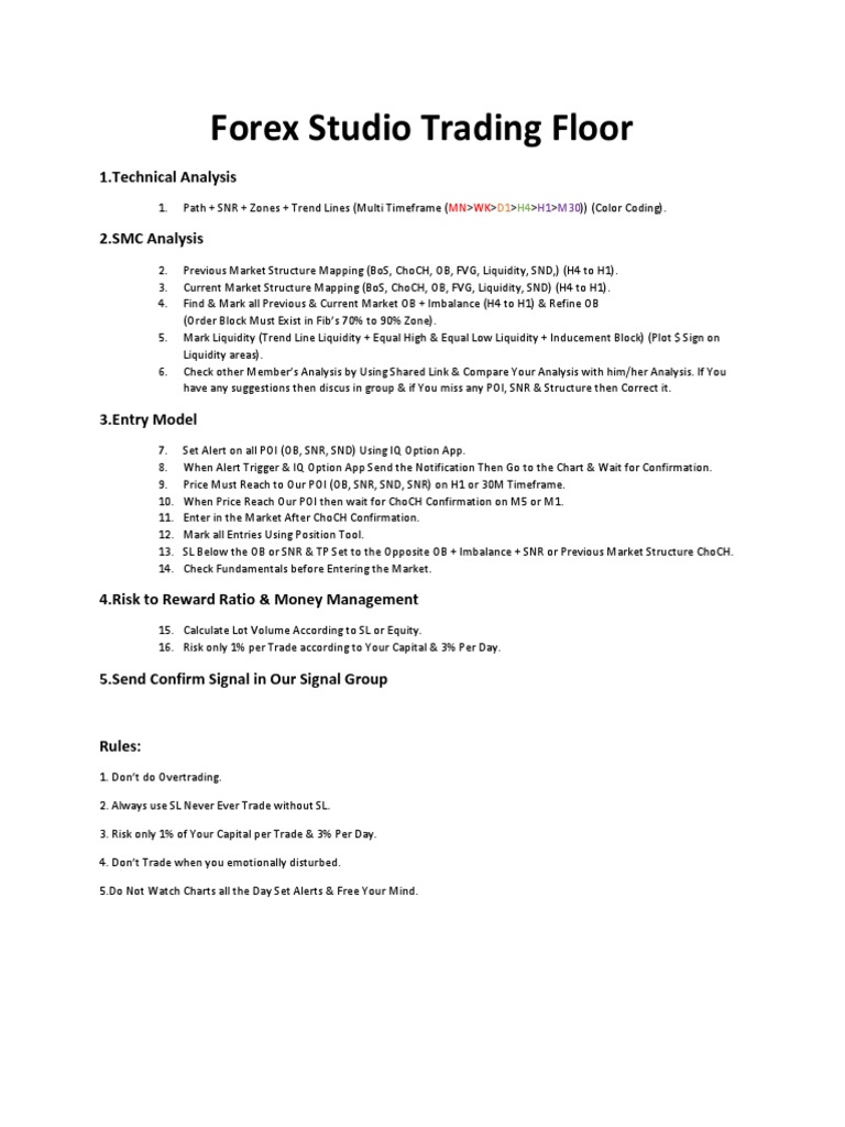 Forex Studio Trading Floor | PDF