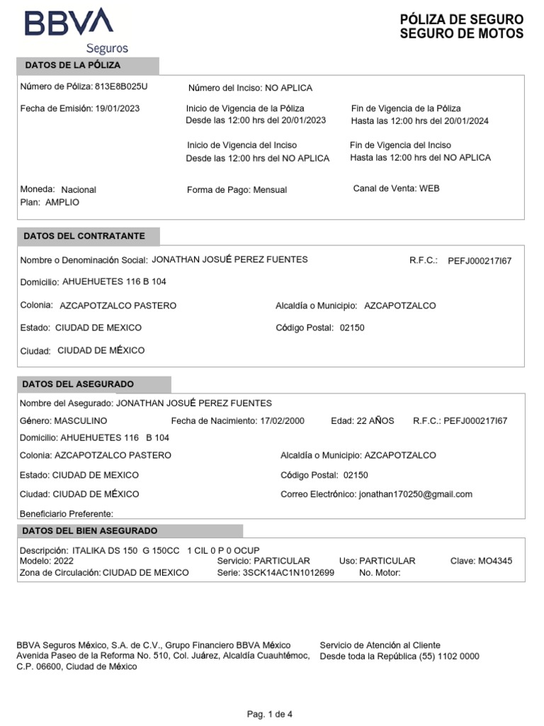 Poliza | PDF | Seguro