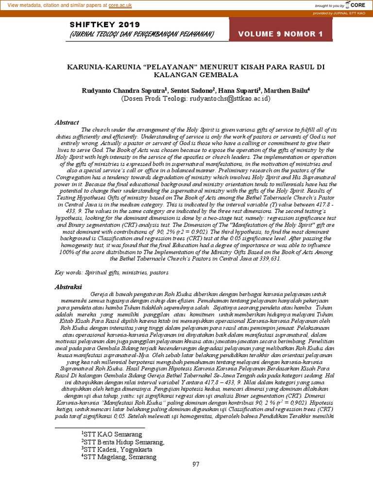 Karunia-Karunia "Pelayanan" | PDF