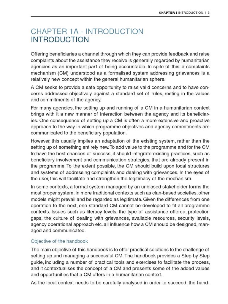 Complaints Mechanism Handbook 2008 | PDF | Complaint | System